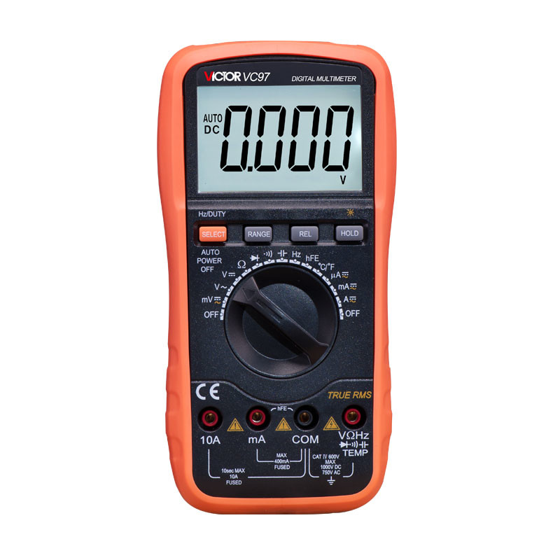 VC97 VICTOR Multimetro digital 3999 Pantalla LCD de rango automático ...